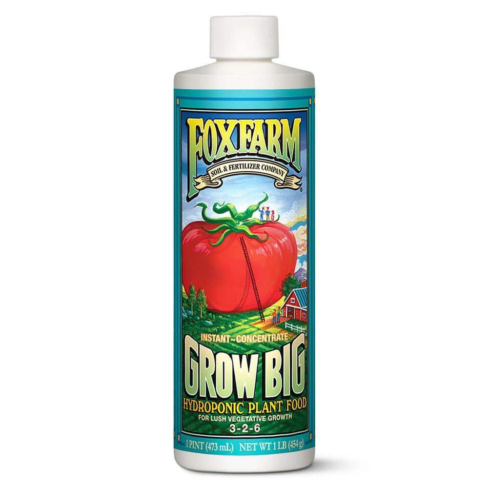 Primehome Hydro Organic Liquid Fertilizer 1-Pint, 3-2-6 for Hydroponic ...
