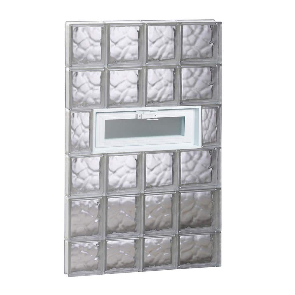 Clearly Secure 25 in. x 44.5 in. x 3.125 in. Frameless Wave Pattern ...