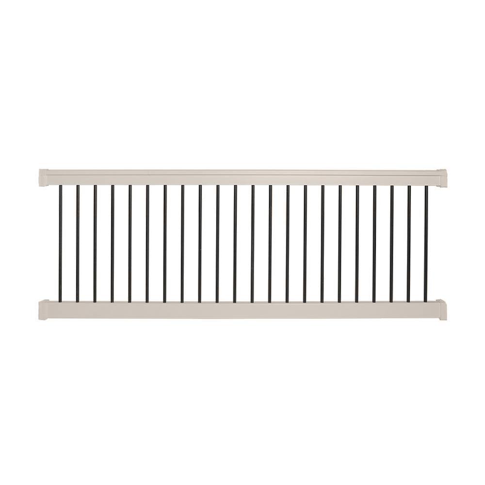 Weatherables Bellaire 3 ft. H x 6 ft. W Tan Vinyl Railing Kit WTR ...