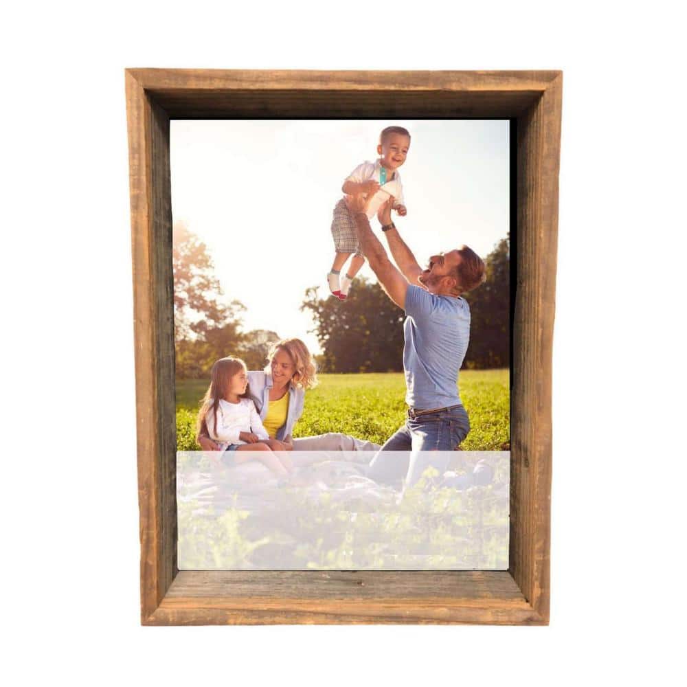 HomeRoots Victoria 12 in. W. x 12 in. Weathered Gray Picture Frame ...