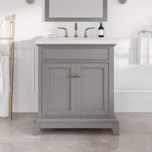 Eviva Elite Stamford 48 in. Double Sink Gray Bath Vanity with Double ...