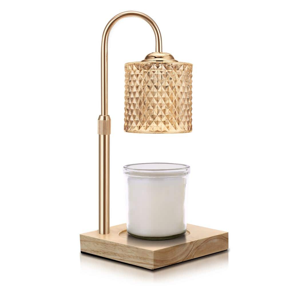 Briignite 12 in. Gold Gooseneck Oval Wax Melting Lamp with Timer ...