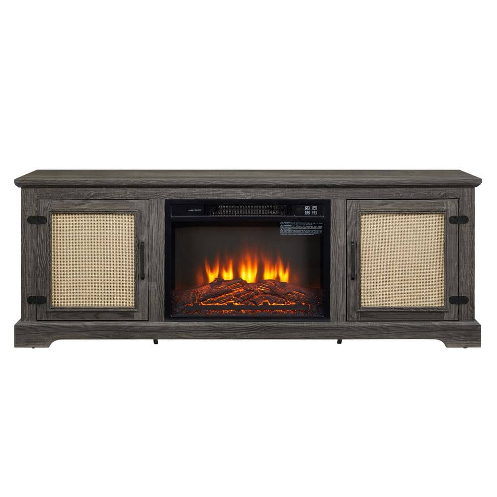 ToolCat 65 in. Freestanding Electric Fireplace TV Stand with 23 in ...