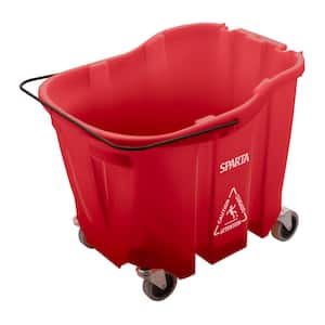 Sparta 8.75 gal. Red Polypropylene Mop Bucket Combo with Wringer and ...