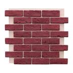 GenStone 42 in. x 3 in. x 3.75 in. Deep Red Brick Veneer Siding Ledger EARL