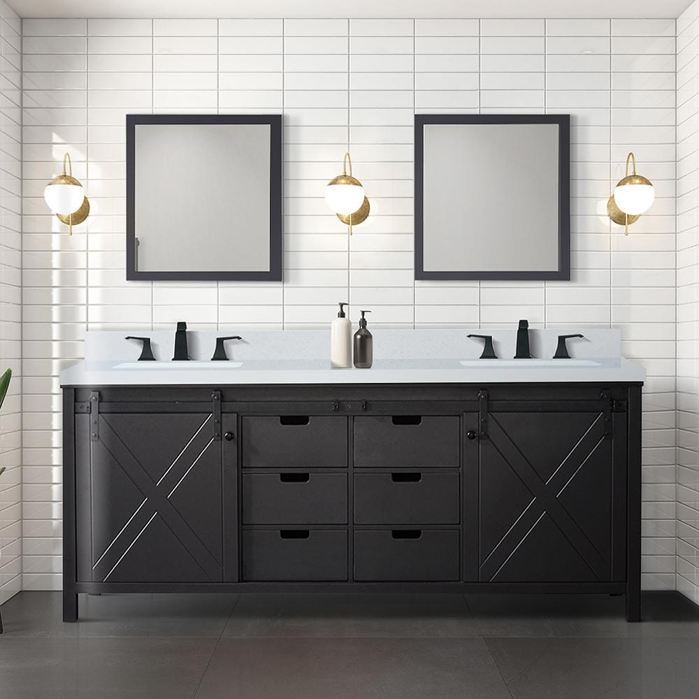 Reviews for Lexora Marsyas 80 in W x 22 in D Brown Double Bath Vanity ...