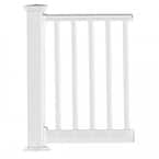 RDI Original Rail PVC 8 ft. x 42 in. White Square Baluster Level Rail ...