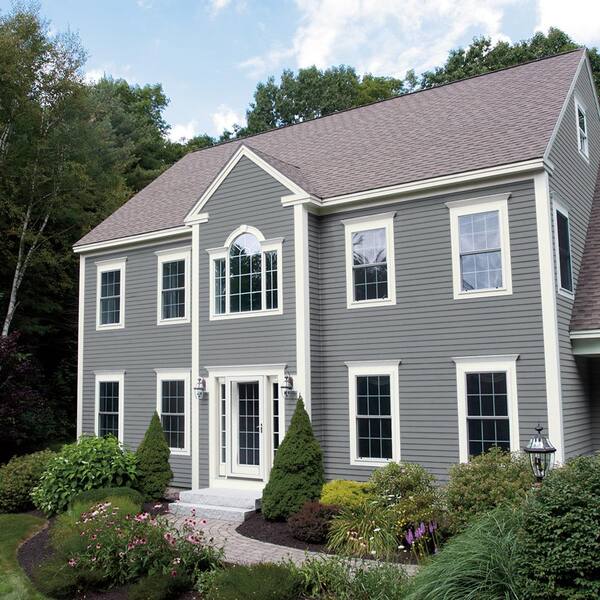 BEHR ULTRA 5 gal. N500 5 Magnetic Gray color Flat Exterior Paint Primer 485405
