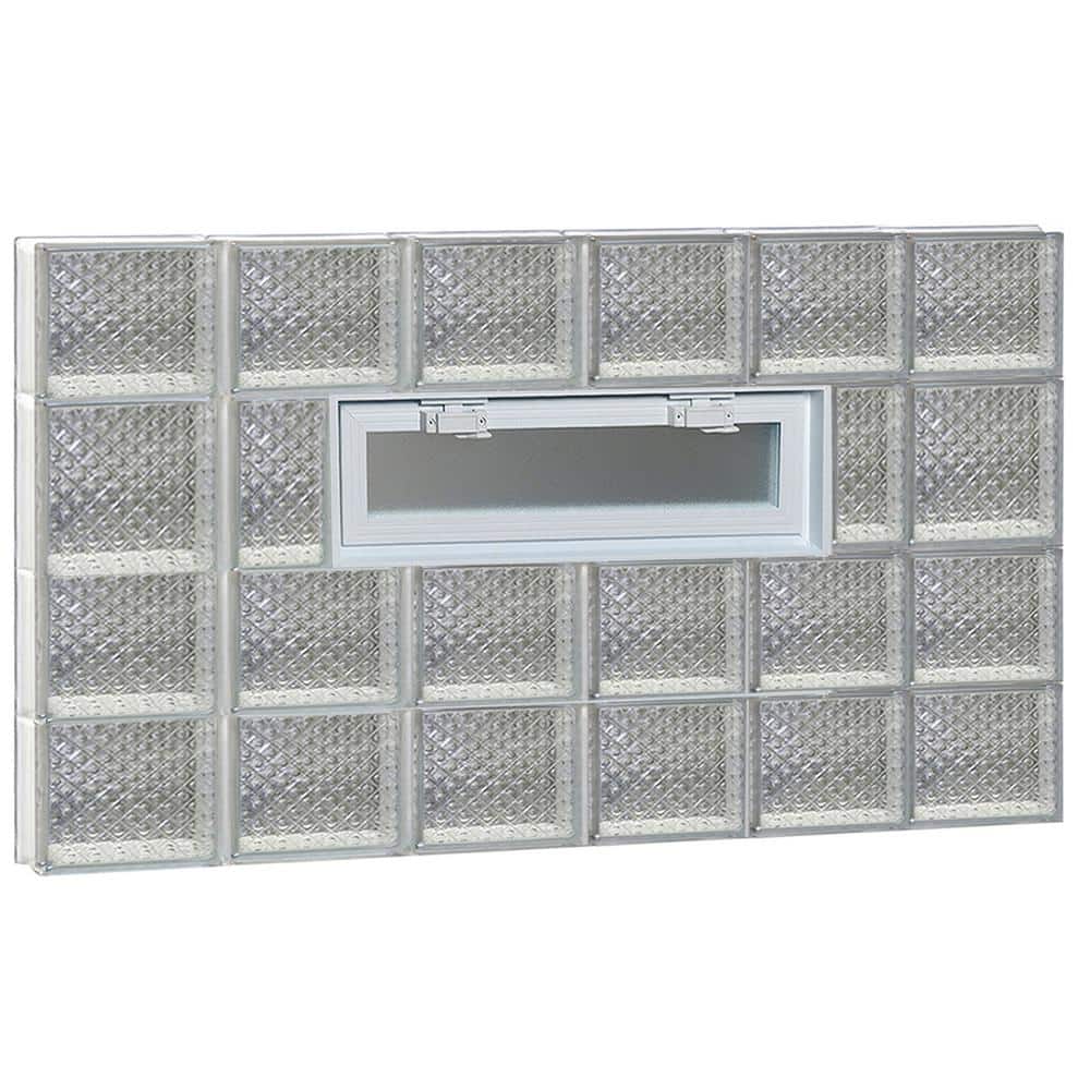 Clearly Secure 46.5 in. x 25 in. x 3.125 in. Frameless Diamond Pattern ...