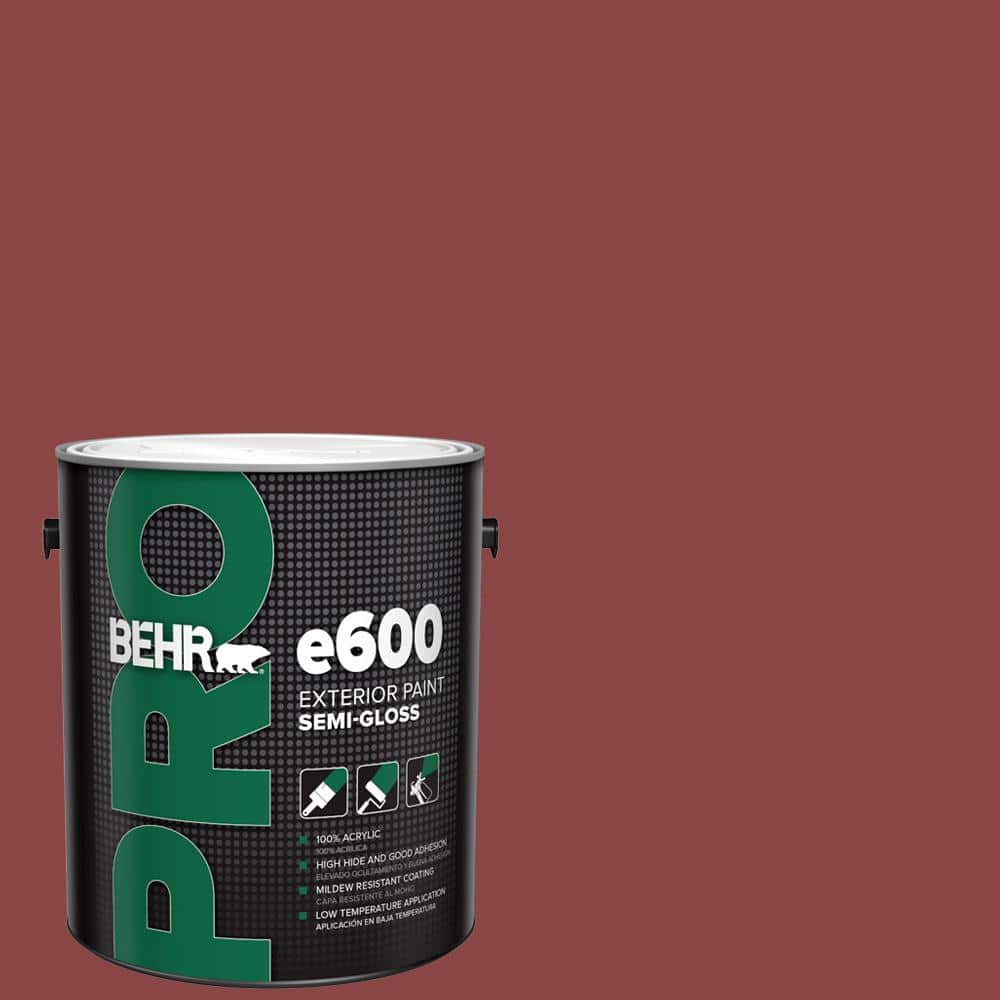 BEHR PRO 1 gal. #PPU1-10 Forbidden Red Semi-Gloss Acrylic Exterior ...