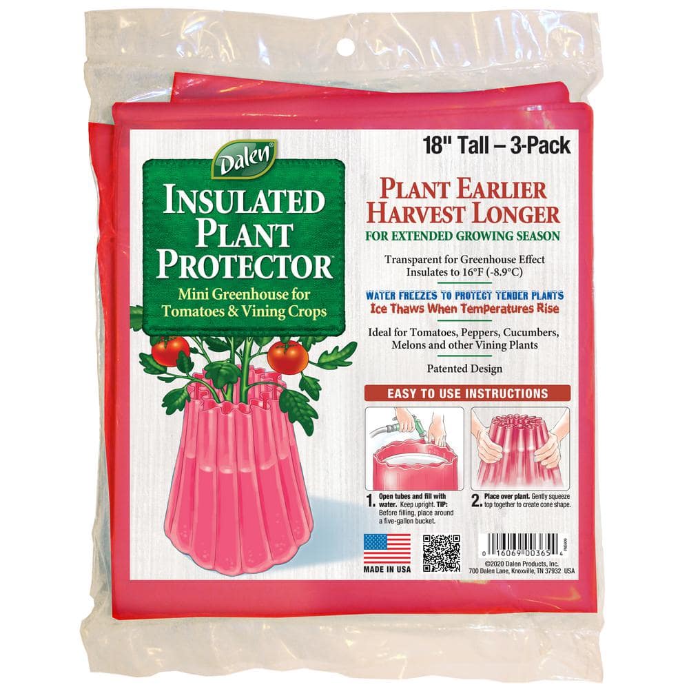 Dalen Season Starter Tomato Guard - 18 in. Red 3-Pack Wall O Water ...