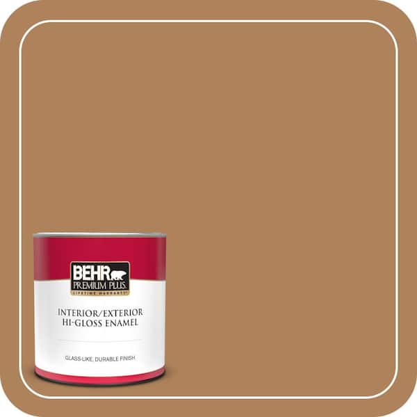 BEHR PREMIUM PLUS 1 qt. #S260-6 Circus Peanut Hi-Gloss Enamel Interior ...