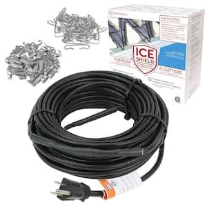 WarmlyYours Ice Shield Roof and Gutter Deicing Cable Kit, Plug-in, 120V ...