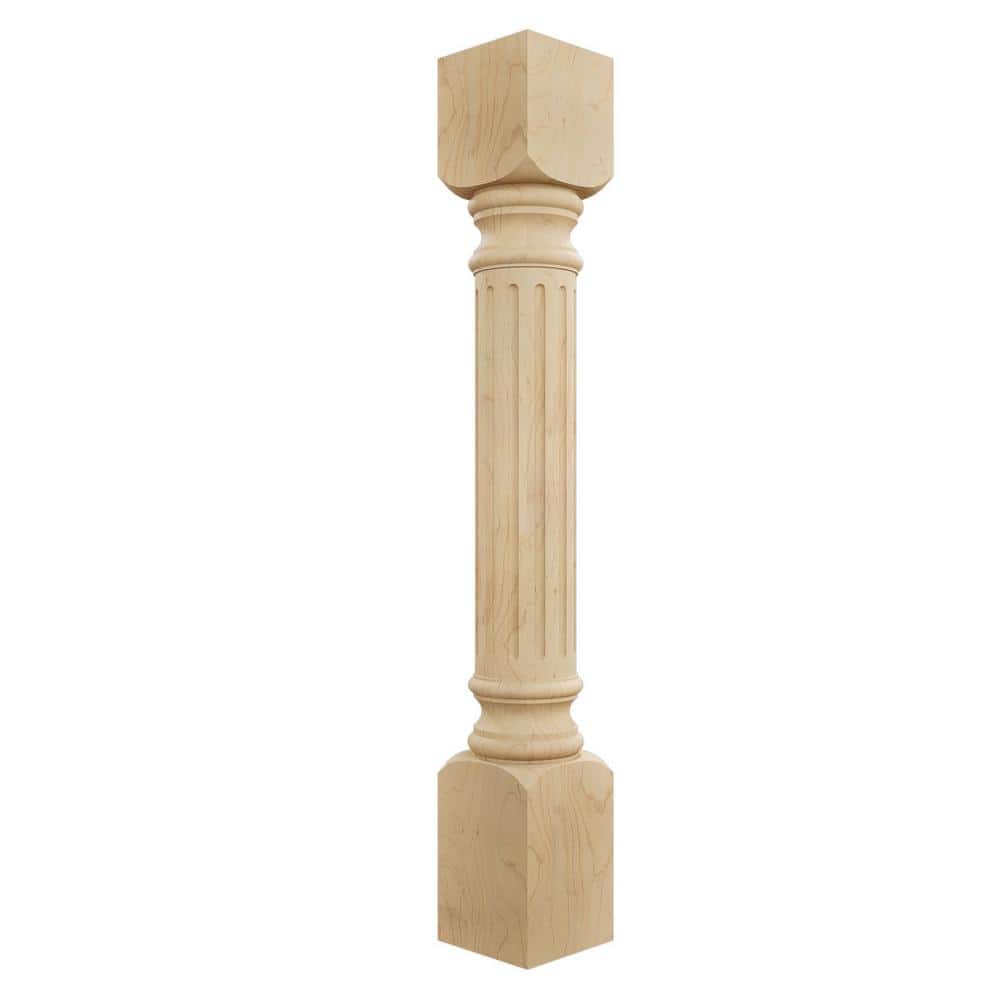 Ekena Millwork 5 in. x 5 in. x 35-1/2 in. Unfinished Maple Richmond ...