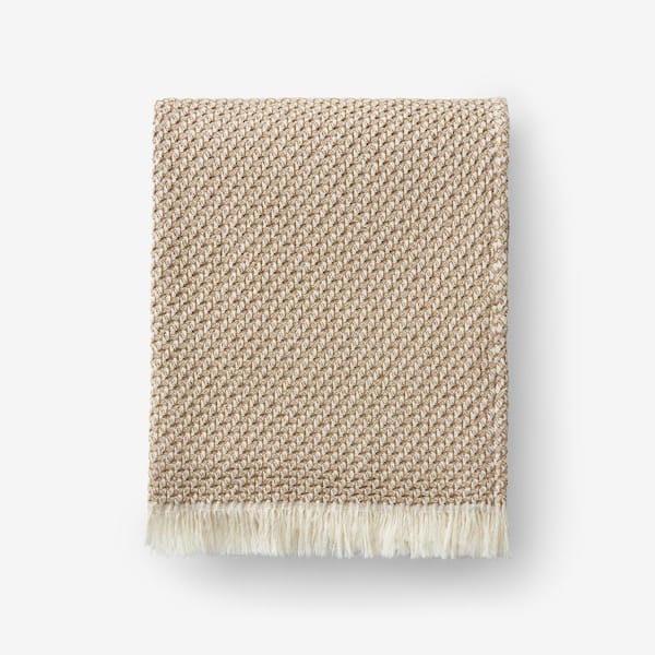 The Company Store Monsanto Beige Throw Blanket 85095X-THRW-BEIGE - The ...