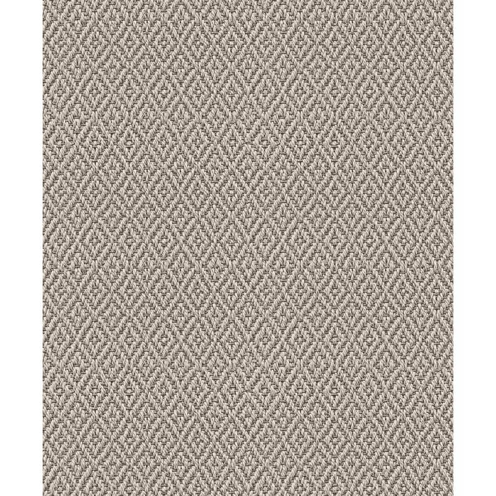 Flora Collection Brown Diamond Weave Matte Finish Non-pasted Vinyl on ...