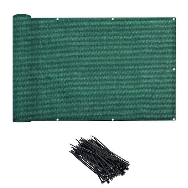 Justincity Brown Plastic Mesh Panel for Private Border Fencing 9.9 ft ...