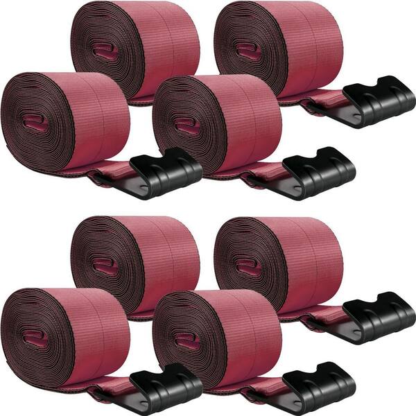 VEVOR Truck Straps 4 in. x 30 ft. Winch Straps 15,400 lbs. Load ...