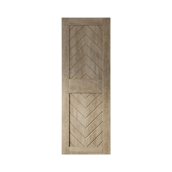 HOMACER JT2 26 in. x 84 in. C-Panel Solid Core Classic Gray Fishbone ...