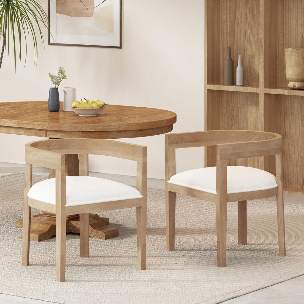 Harper & Bright Designs High-End Lines Light Ash and Almond Rubber Wood ...