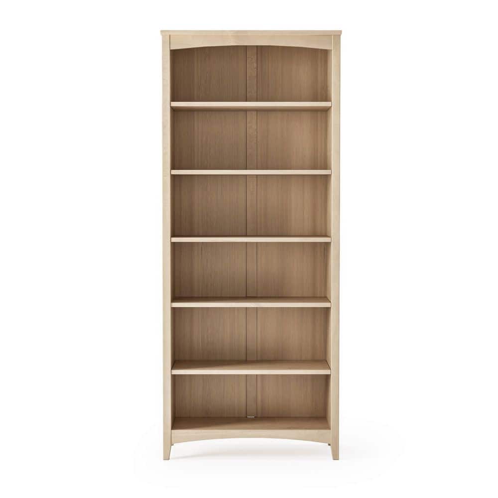 Camaflexi Shaker Style Light Oak 72 in. Tall Solid Wood Bookcase SHK341 ...