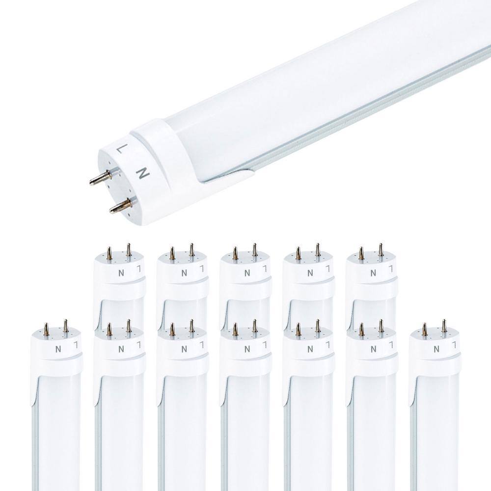 Viribright 25-Watt Equivalent 5 ft. T8 LED Tube Lights High Output ...