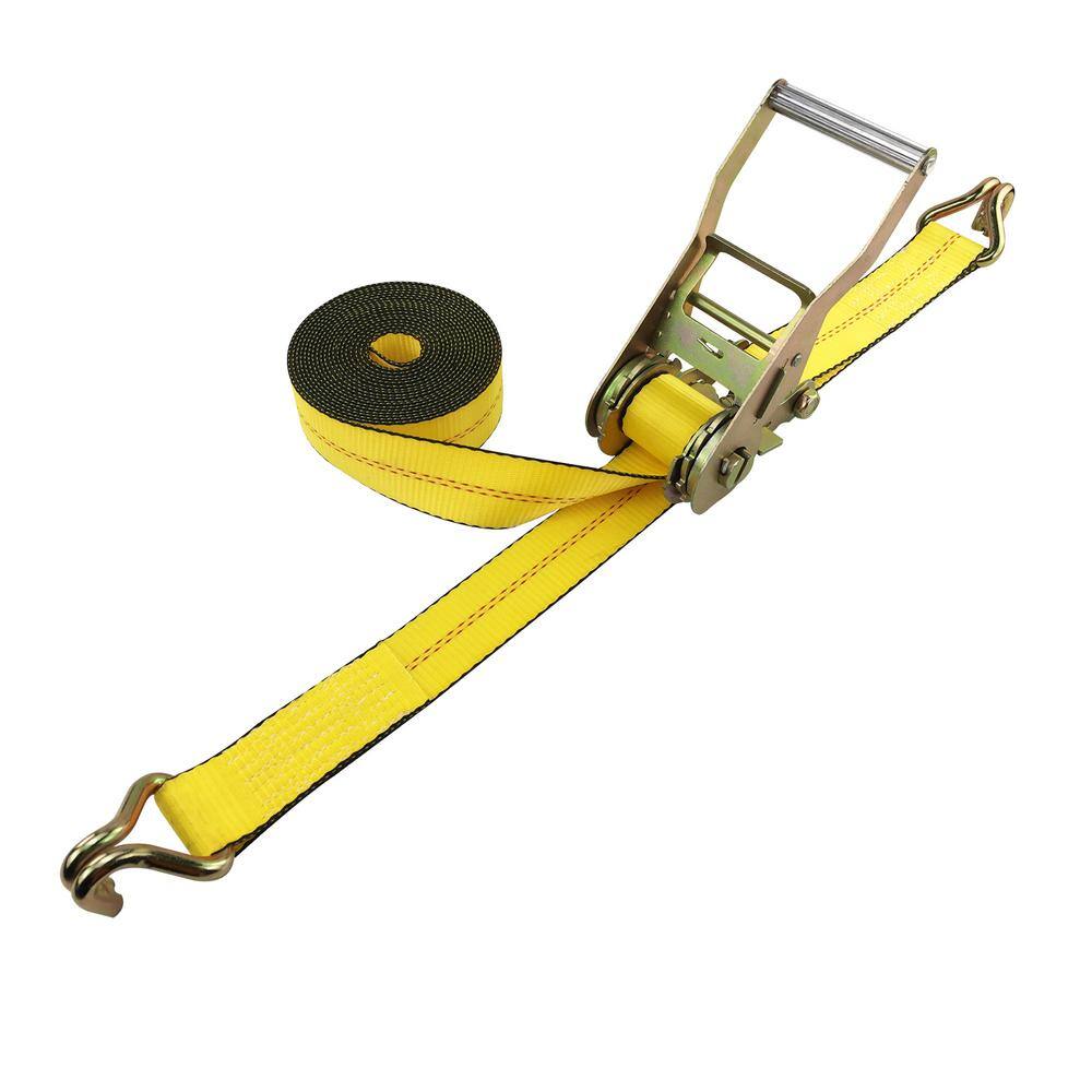 Erickson 2 in. x 27 ft. 10,000 lbs. Self Tensioning Ratchet Strap with ...