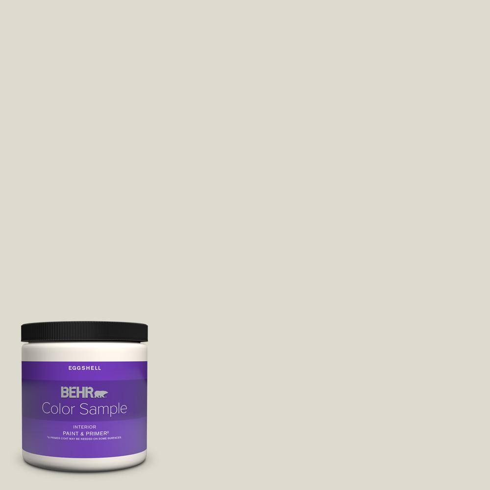 BEHR PREMIUM PLUS 8 oz. #GR-W11 Silver Ash Eggshell Enamel Interior ...