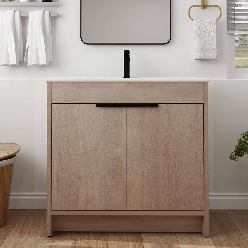 Staykiwi 36 in. W x 18.3 in. D x 34 in. H Freestanding Bathroom Vanity ...