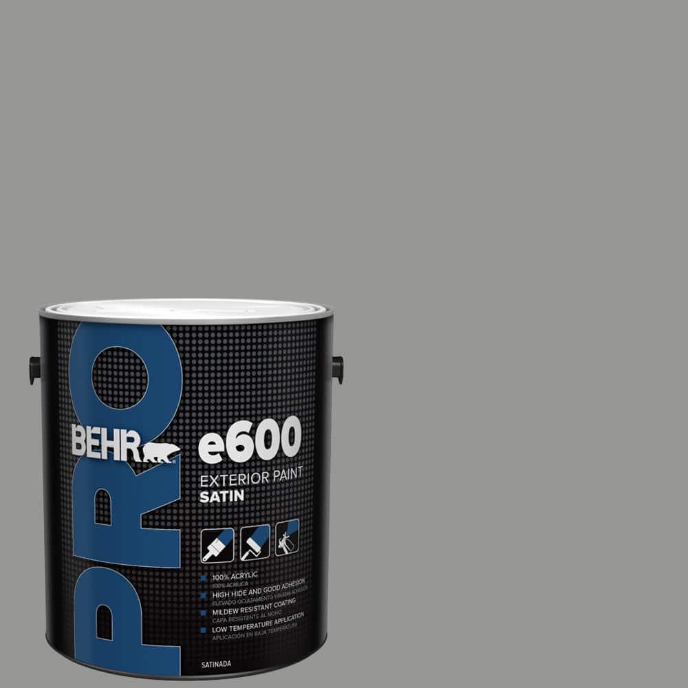 BEHR PRO 1 gal. #PPU24-19 Shark Fin Satin Enamel Exterior Paint PR64001 ...