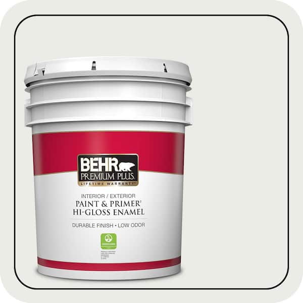 BEHR PREMIUM PLUS 5 gal. Designer Collection #DC-002 Statement White Hi ...