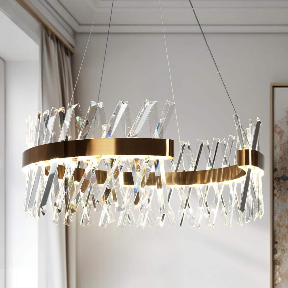 Reviews for LNC Modern 2-Light Dimmable Integrated LED Plated Brass ...