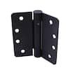 Everbilt 4 in. x 1/4 in. Radius Matte Black Adjustable Spring Hinge ...