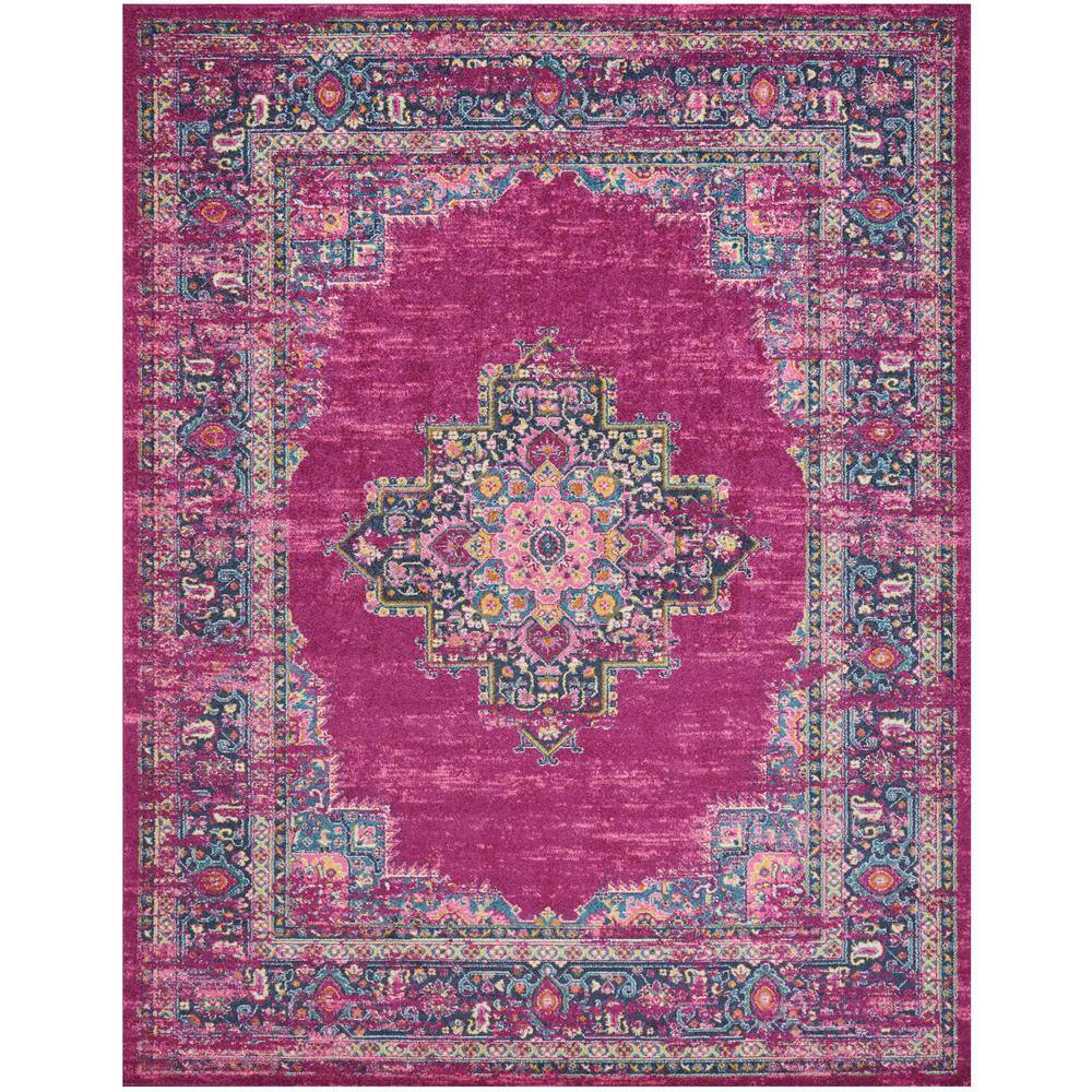 Nourison Passion Fuchsia 8 ft. x 10 ft. Persian Vintage Area Rug 389732 ...