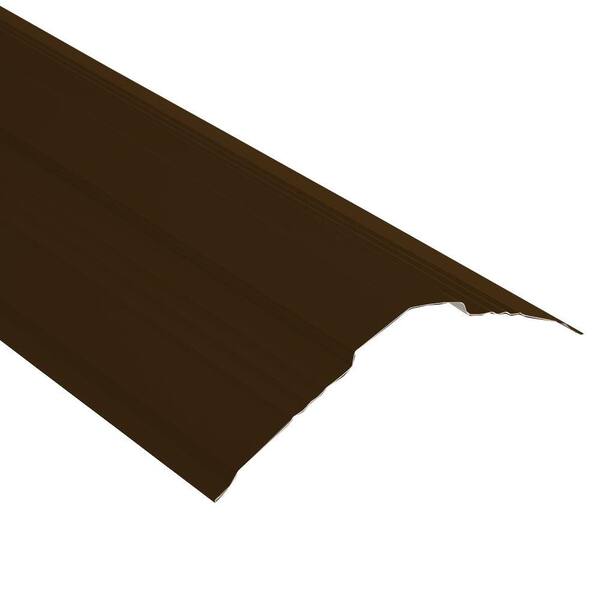 Metal Sales 10.5 ft. x 5 in. Chestnut Brown Steel Universal Ridge Cap ...