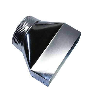 Broan-NuTone 3-1/4 in. x 10 in. Rectangular to 6 in. Round Galvanized ...