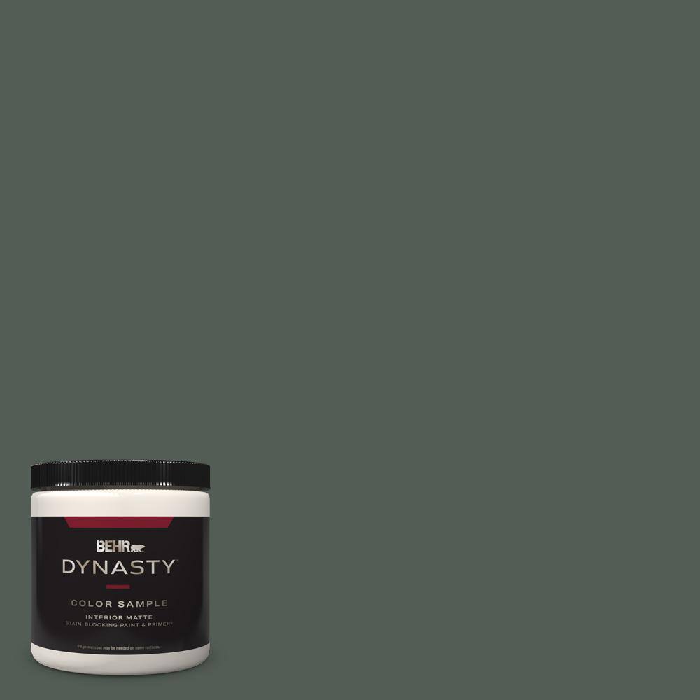 BEHR DYNASTY 8 oz. #700F-7 Evergreen Bough Matte Stain-Blocking ...