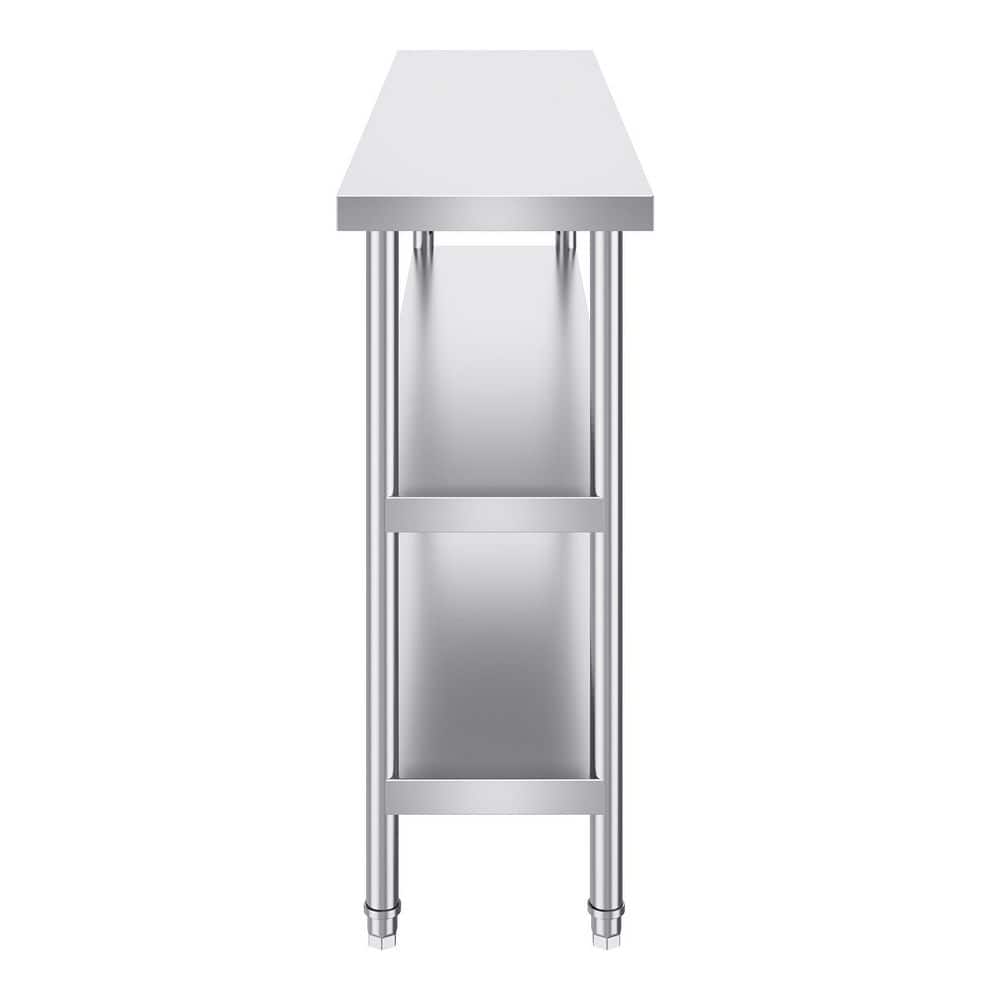 SKYSHALO Stainless Steel Food Prep Table, 14 x 60 x 34 in. Commercial ...