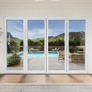 ARK DESIGN 96 in. x 80 in. Left Center Opening/Outswing Double Tempered ...
