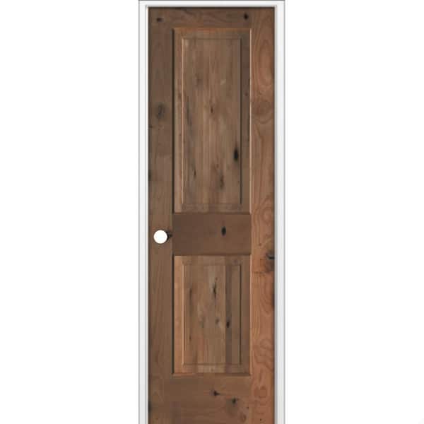 Reviews for Krosswood Doors 24 in. x 80 in Rustic Knotty Alder 2-Panel ...