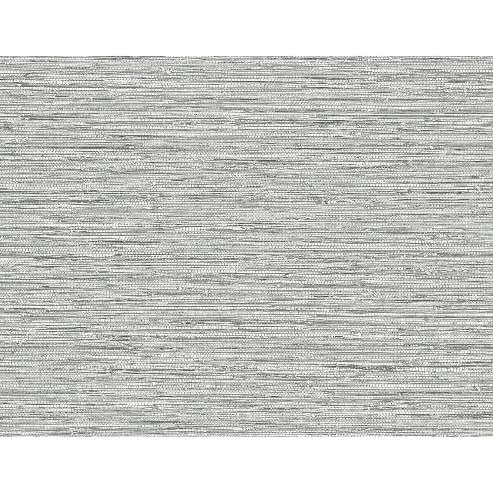 Seabrook Designs Half Moon Grey Isla Faux Jute Embossed Vinyl Unpasted ...