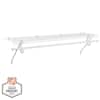 Everbilt 48 in. W to 48.82 in. W x 12 in. White Fixed Mount Kit with ...
