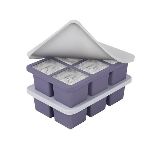 Lynzavix Square Silicone Large Ice Cube Mold Black Old Fashioned Ice ...