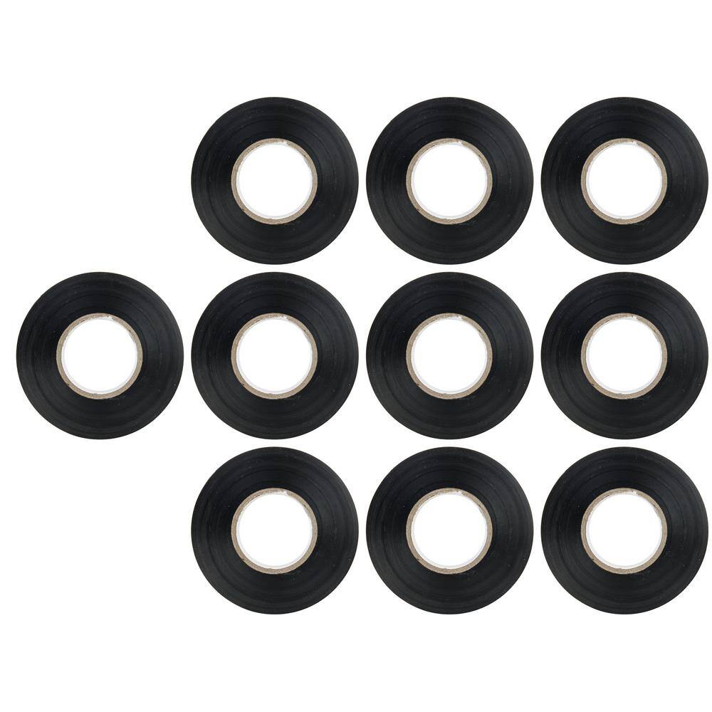 Sunlite 0.75 in. x 60 ft. Electrical Tape, Black (10-Pack) HD41326 ...