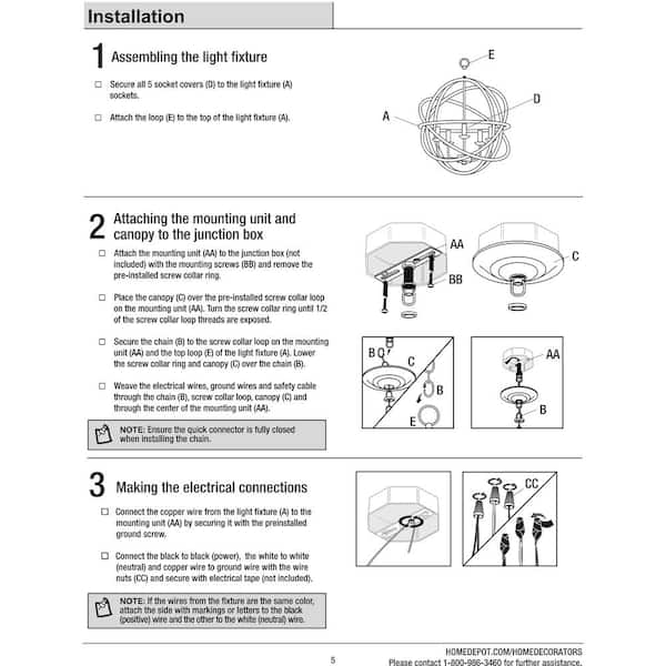 Ceiling Light Fixture Instructions | Shelly Lighting