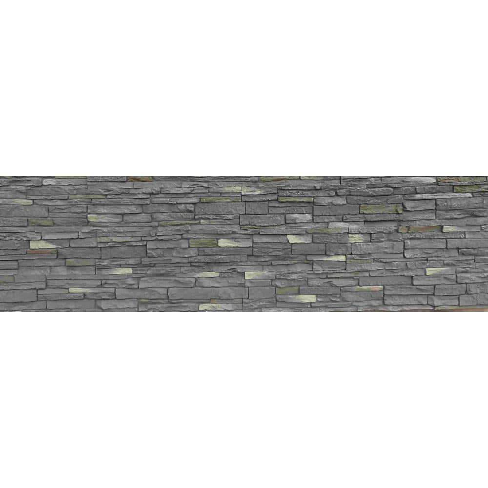 NextStone Slatestone Large 43 in. x 15.5 in. Polyurethane Faux Stone ...