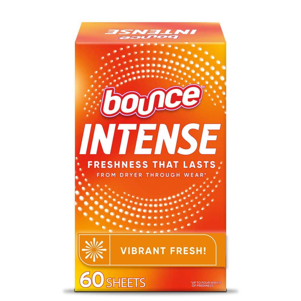 Bounce Intense Vibrant Fresh Scent Laundry Dryer Sheets (60-Count ...