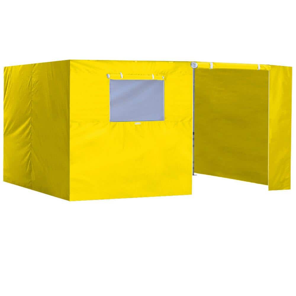 Tradesparker Series 10 ft. x 15 ft. Yellow Pop-up Canopy Tent with 4 ...