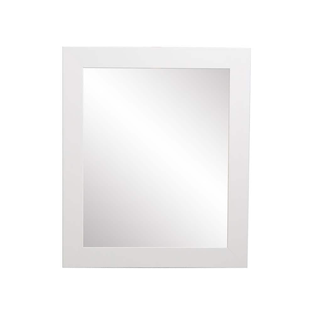 BrandtWorks Large Rectangle White Modern Mirror (50 in. H x 32 in. W ...