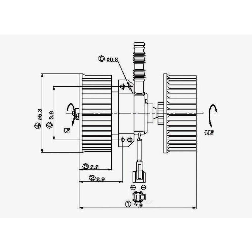 GLOBAL PARTS DISTRIBUTORS, LLC Blower Motor 1990-1993 Honda Accord 2.2L ...